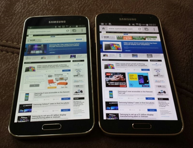 เปรียบเทียบหน้าจอสมาร์ทโฟน Samsung Galaxy S5 LTE-A ที่มีความละเอียด QHD 1440x2560 กับจอ FHD ...