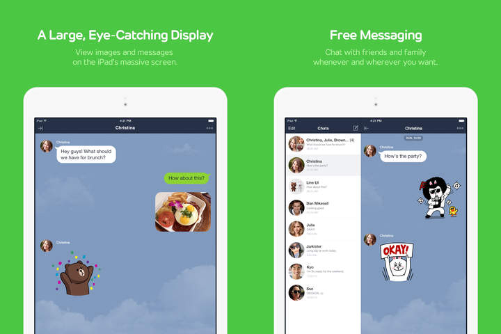 LINE for iPad ปล่อยดาวน์โหลดฟรีแล้ววันนี้ สะดวกด้วยล็อคอินไอดีเดิม