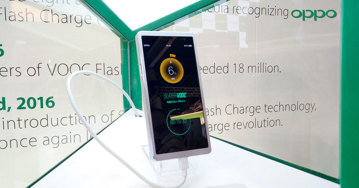 Oppo เปิดตัวเทคโนโลยี Super VOOC ชาร์จแบตเตอรี่เต็มได้ใน 15 นาที