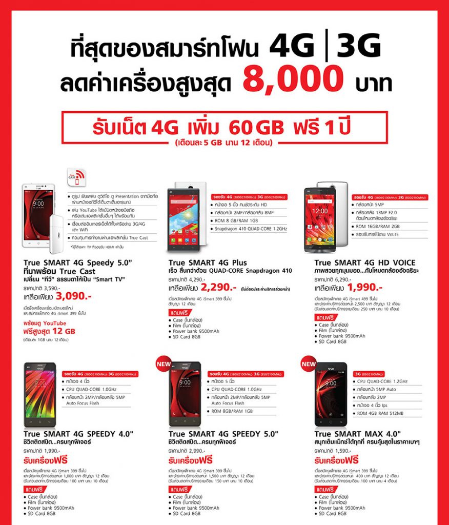 Truemove H เปิดตัวสมาร์ทโฟน True Smart 3 รุ่นใหม่ พร้อมโปรฯเด็ดที่งาน ...