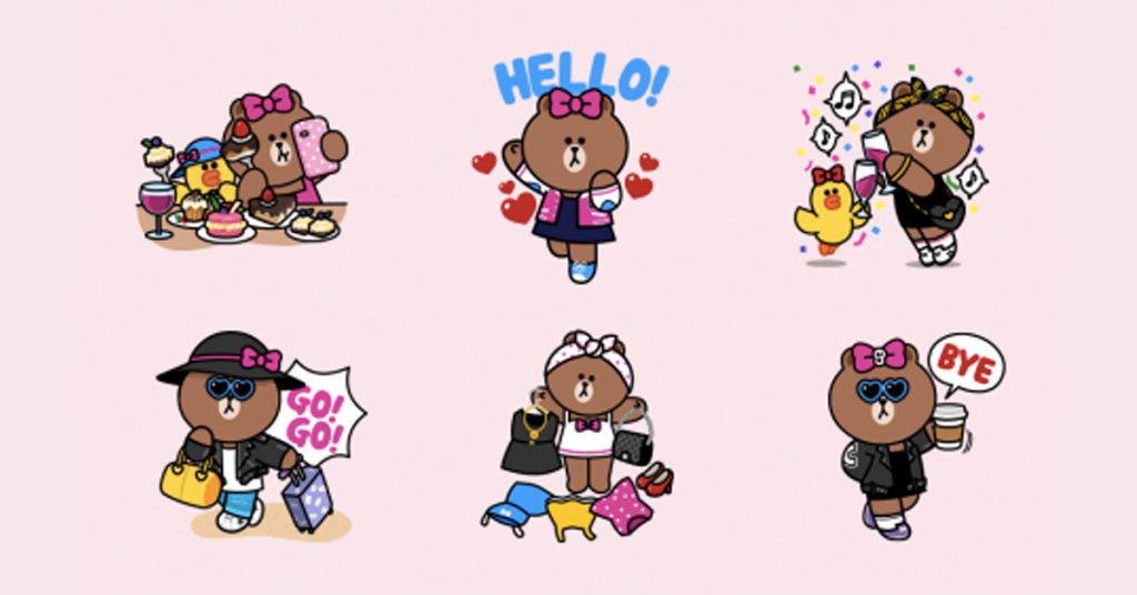 LINE แจกฟรี! สติกเกอร์ CHOCO หมีน้อยแฟชั่นนิสต้าน้องสาวพี่บราว