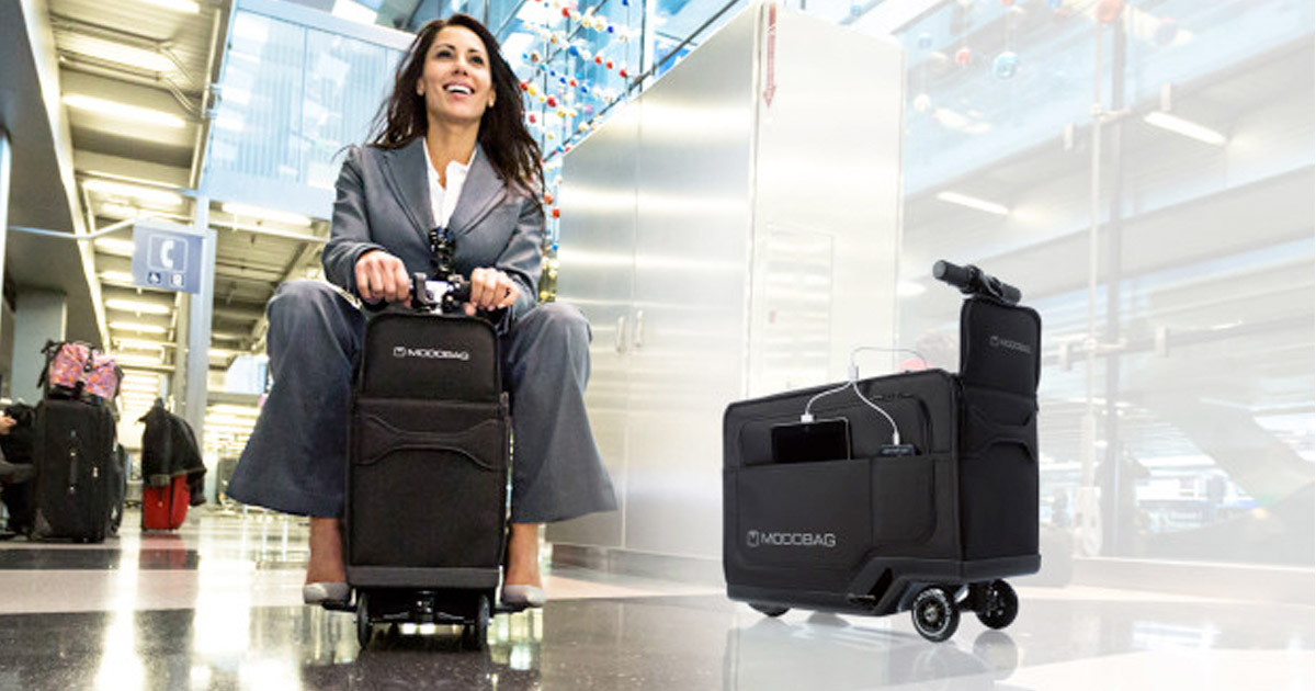 Modobag กระเป๋าเดินทางใบแรกที่ให้คุณขับซิ่งได้เร็วถึง 12 กม./ชม.!