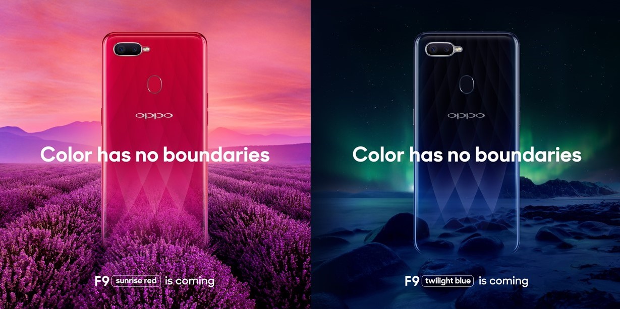 Oppo F9 colors