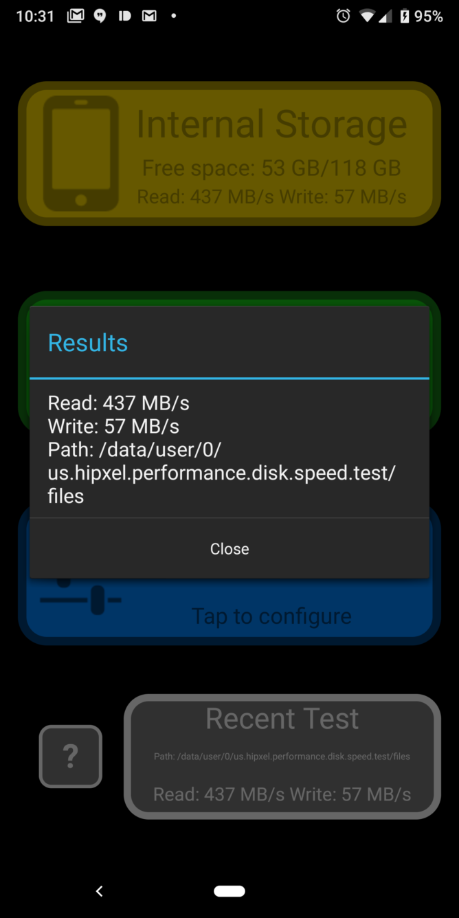 Google Pixel 2XL Speed test - 2