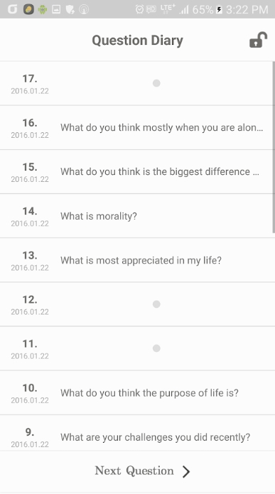 Questions Diary One self-reflection question 02