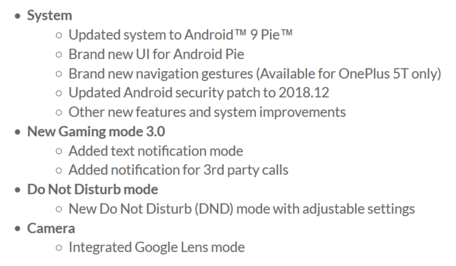 OnePlus 5 5T OTA Feature