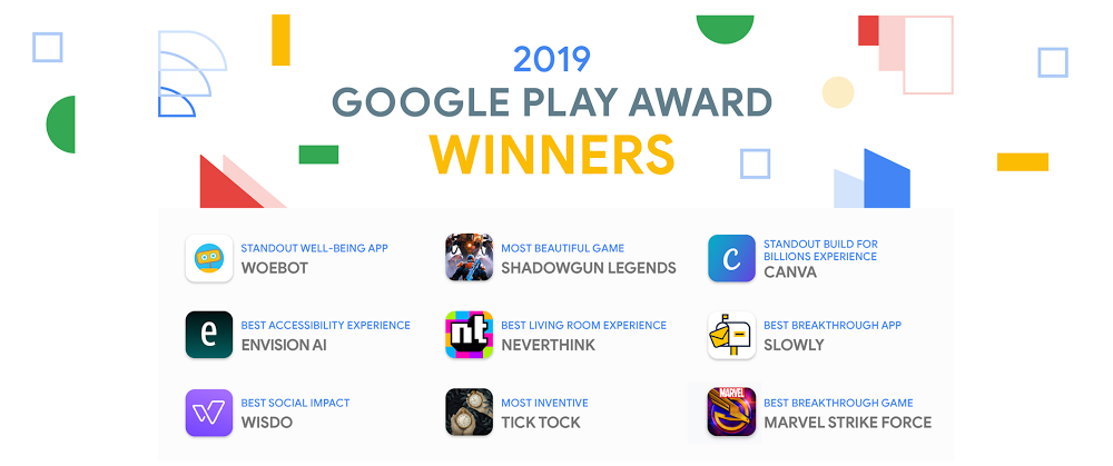 2019 Google Play Award Winners