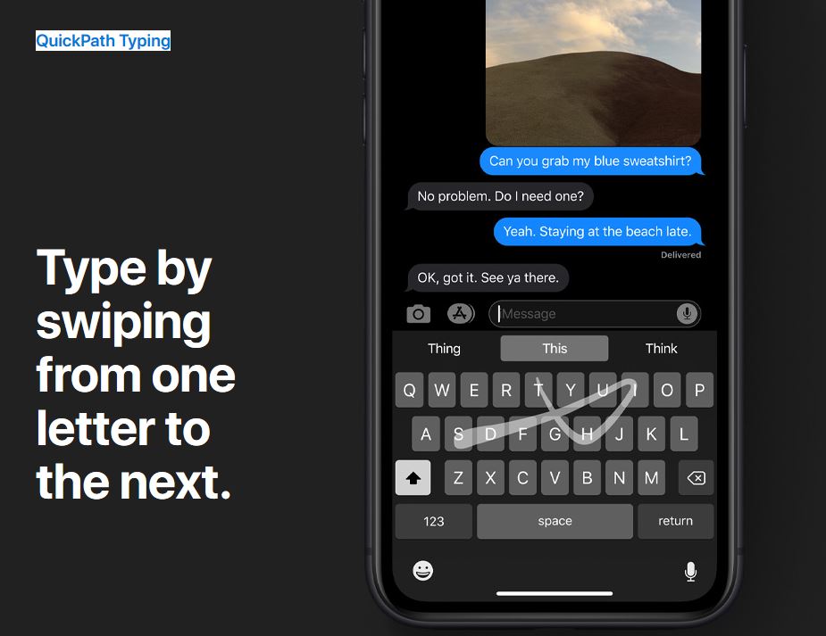 Apple Swipe Keyboard