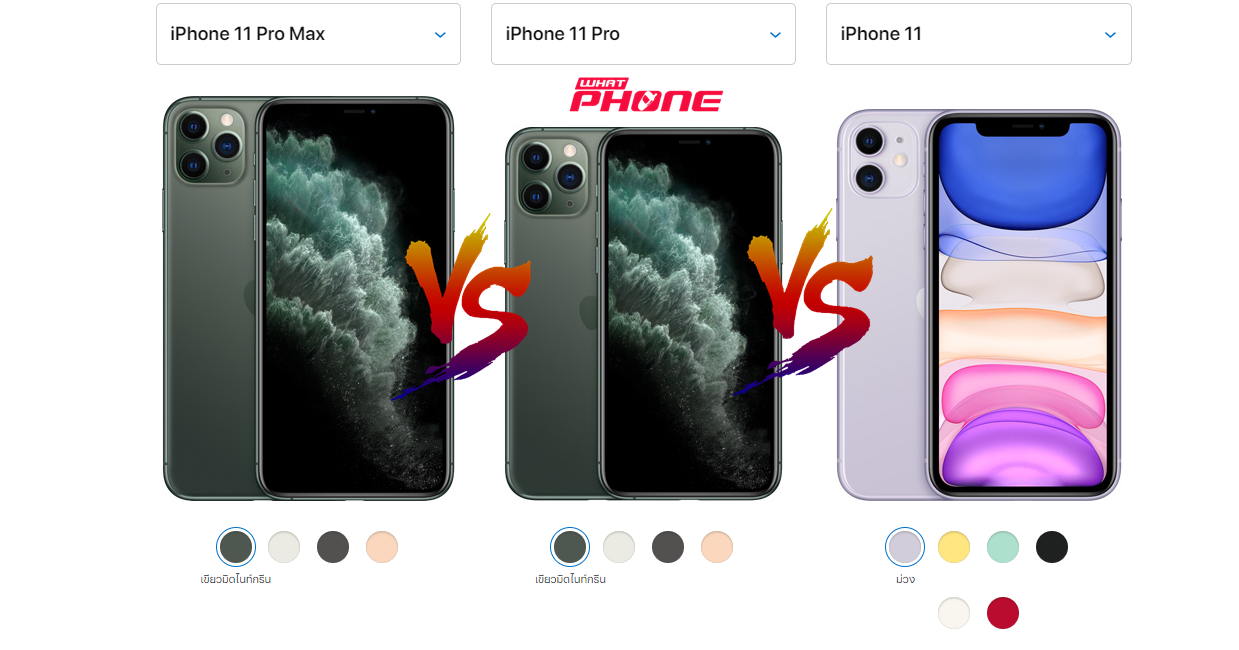 เปรียบเทียบสเปคไอโฟน 3 รุ่นล่าสุด iPhone 11 Pro Max, 11 Pro และไอโฟน 11