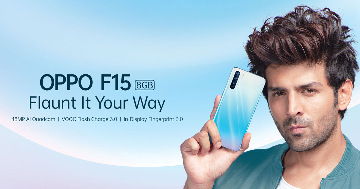 Oppo F15 เปิดตัวแล้ว มาพร้อมระบบสแกนนิ้วบนหน้าจอและชาร์จเร็ว VOOC 3.0