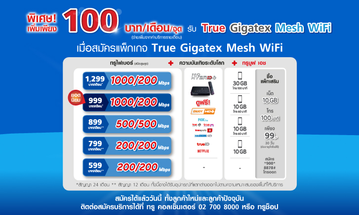 True Gigatex Mesh WiFi หนุน work from home เร็ว แรง ทั่วบ้าน เชื่อมต่อง่าย